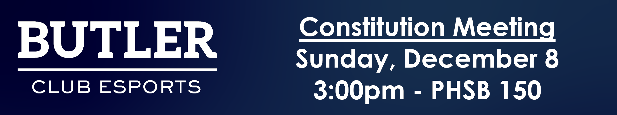 Butler Club Esports Constitution Meeting – Butler Club Esports