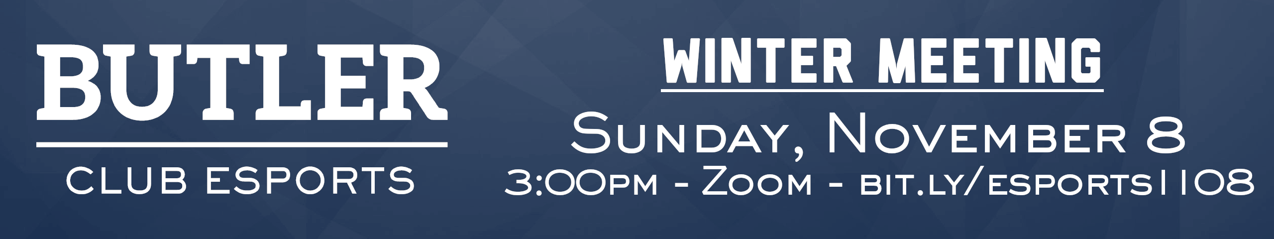 Butler Club Esports Winter Meeting – Butler Club Esports